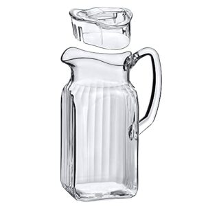 Amazing Abby - Quadly Bandly - Acrylic Pitcher (64 oz), Clear Plastic Water Pitcher with Lid, Fridge Jug, BPA-Free, Shatter-Proof, Great for Iced Tea, Sangria, Lemonade, Juice, Milk, and More