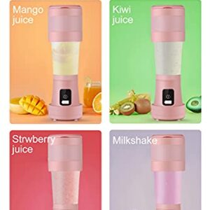 Portable Collapsible Blender with USB Rechargeable Personal Juicer Cup with 4000mAh Battery Mini Blender with Carry Handle Travel Blender for Camping/Office