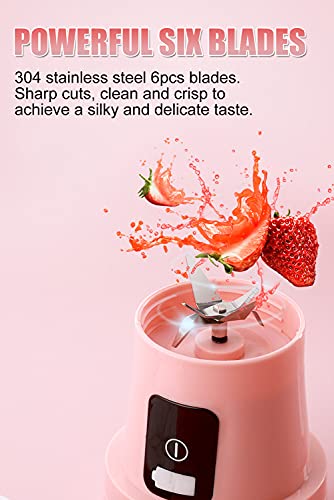 Portable Collapsible Blender with USB Rechargeable Personal Juicer Cup with 4000mAh Battery Mini Blender with Carry Handle Travel Blender for Camping/Office