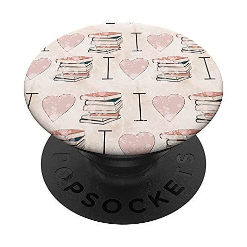 Cute Book Design For Book Lover And Librarian - Love Reading PopSockets Swappable PopGrip