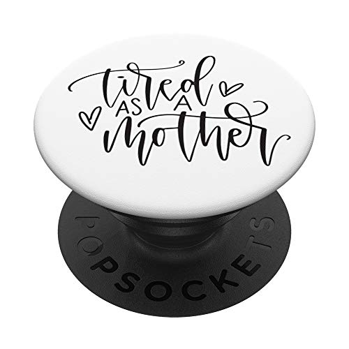 Mom mum mama mother funny cute white black JLZ026 PopSockets Swappable PopGrip