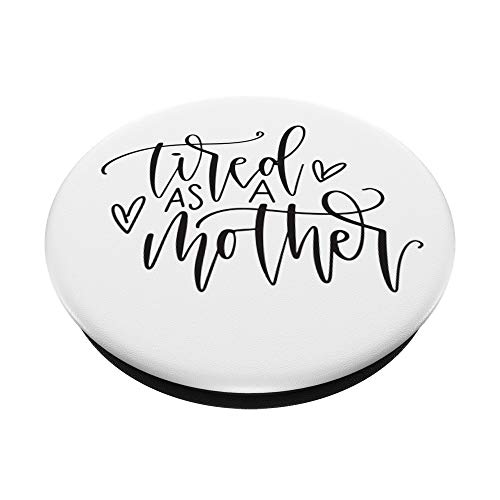 Mom mum mama mother funny cute white black JLZ026 PopSockets Swappable PopGrip