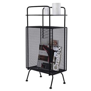 storage newspaper baskets wrought iron bookshelf magazine rack rack indoor living room floor debris sofa rack (color : black, size : 3420.573cm)