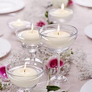 BOLSIUS Unscented Floating Candles - Pure Rich Creamy 3" White, Set Of 12 - European Quality - Imbue Breathtaking Ambiance for Romantic Wedding Centerpieces, Decorations, Events, Pool, Holiday Parties