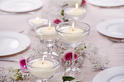 BOLSIUS Unscented Floating Candles - Pure Rich Creamy 3" White, Set Of 12 - European Quality - Imbue Breathtaking Ambiance for Romantic Wedding Centerpieces, Decorations, Events, Pool, Holiday Parties