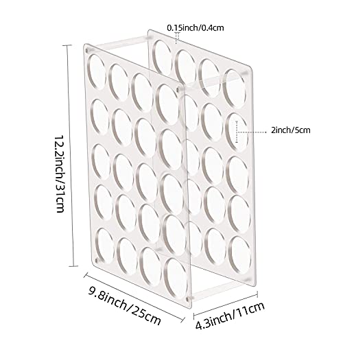 Vinyl Roll Storage 40-Holes Vinyl Storage Rack for Craft Room Vinyl Roll Holder for up to 40 Vinyl Rolls, Acrylic Material (2-Pack)