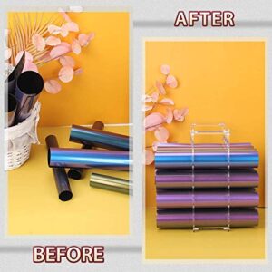 Vinyl Roll Storage 40-Holes Vinyl Storage Rack for Craft Room Vinyl Roll Holder for up to 40 Vinyl Rolls, Acrylic Material (2-Pack)