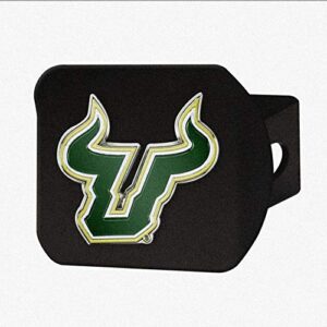 university of south florida black metal hitch cover - 3d color emblem