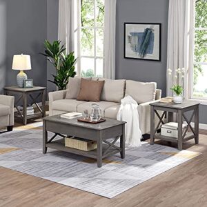 FirsTime & Co. Gray Allendale Lift Top Coffee Table for Living Room, Home Office, Wood, 39 x 19 x 21.5 inches