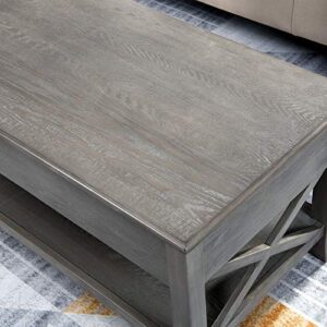 FirsTime & Co. Gray Allendale Lift Top Coffee Table for Living Room, Home Office, Wood, 39 x 19 x 21.5 inches