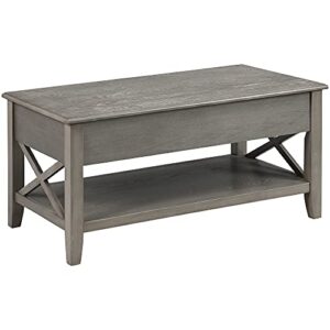 FirsTime & Co. Gray Allendale Lift Top Coffee Table for Living Room, Home Office, Wood, 39 x 19 x 21.5 inches