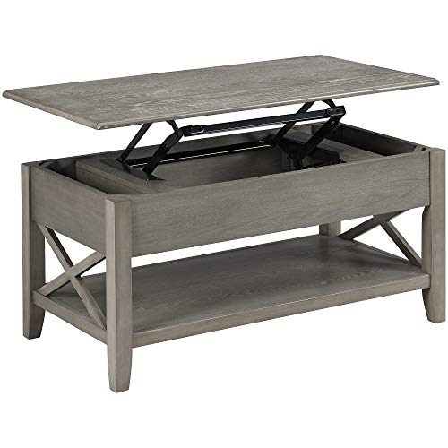 FirsTime & Co. Gray Allendale Lift Top Coffee Table for Living Room, Home Office, Wood, 39 x 19 x 21.5 inches