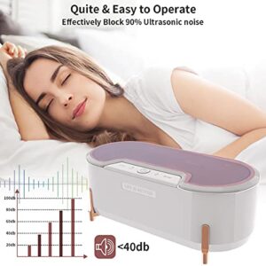 NAVOROGE Ultrasonic Cleaner Machine, 40KHZ Portable Sonic Jewelry Cleaner for Rings,Watches,Glasses,Jewelry,Diamonds,Coins, Dentures,Ultrasonic Cleaner Machine with Basket(500ML)