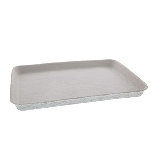 Pactiv 9x12 Inch Disposable Food Tray Made with a Fiber Blend Designed for Schools or Snack Bars | 250 Trays per Case, Beige