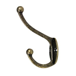 retro clothes hook, vintage bronze zinc alloy double leg coat hanger