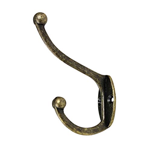 Retro Clothes Hook, Vintage Bronze Zinc Alloy Double Leg Coat Hanger