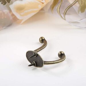 Retro Clothes Hook, Vintage Bronze Zinc Alloy Double Leg Coat Hanger