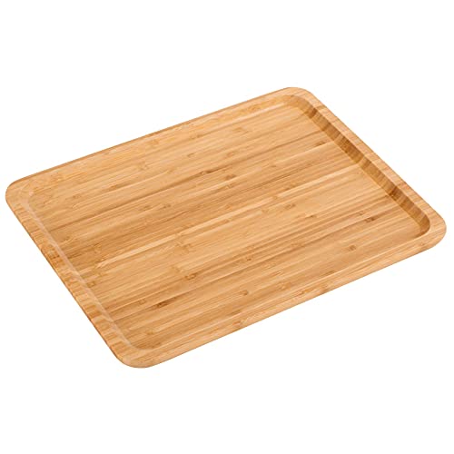 2 Pack Bamboo Tray 16 x 12 x1 inches Serving Tray Tea Tray Fruit Platters Dinner Plate Sour Candy Tray