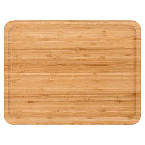 2 Pack Bamboo Tray 16 x 12 x1 inches Serving Tray Tea Tray Fruit Platters Dinner Plate Sour Candy Tray