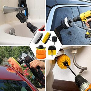 TTCR-II 16 Pcs Car Detailing Kit, Car Cleaning Kit, Drill Brush Set Car Detailing Exterior Interior Car Detailing Kit (Detailing Brush, Drill Brush Set, Polishing Pad, Vent Brush, Towers, Mitt)