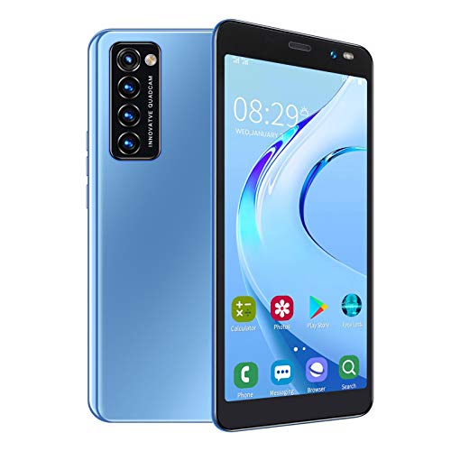 Unlocked Smartphone, Rino4 Pro Android Cell Phones Unlocked, 6.1in Full Screen, 1GB RAM 8GB ROM, 2200mAh Battery, 128GB Extension, Dual SIM, Face ID & Finger Reader, Global Version(Blue)