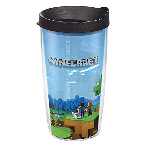 Tervis Minecraft Cover Art Made in USA Double Walled Insulated Tumbler Travel Cup Keeps Drinks Cold & Hot, 16oz, Classic