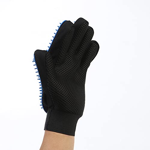 FEILIBI Pet Grooming Gloves for Efficient Hair Removal Long & Short Fur and Gentle Deshedding Brush and Massage for Dogs&Cat-(1Pair Left & Right Hand), 9 X 7 X 0.7inches