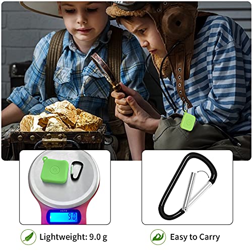 EVAHOM Silicone Case with Keychain for Tile Pro Tracker, 2 PCS Tile Pro Cover Case with Lightweight Waterproof and Anti-Scratch Protective Sleeve, Thin Case Easy to Carry and Green Glow in The Dark