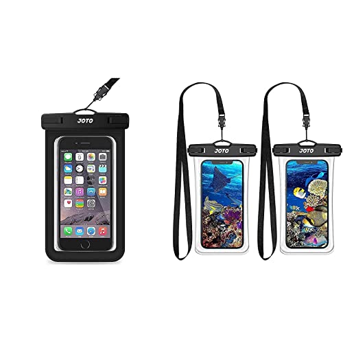 JOTO Universal Waterproof Pouch Cellphone Dry Bag Case for Phones up to 7.0" Bundle with (2 Pack) Universal Waterproof Pouch Cellphone Case up to 7.0"