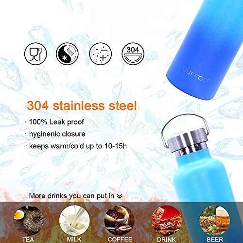 Stainless Steel Vacuum Flask, 750ML/25 oz Double Wall Vacuum Insulated Water Bottle, Portable Travel Vacuum Flask for Outdoor Sports Travel and Office.(Blue）