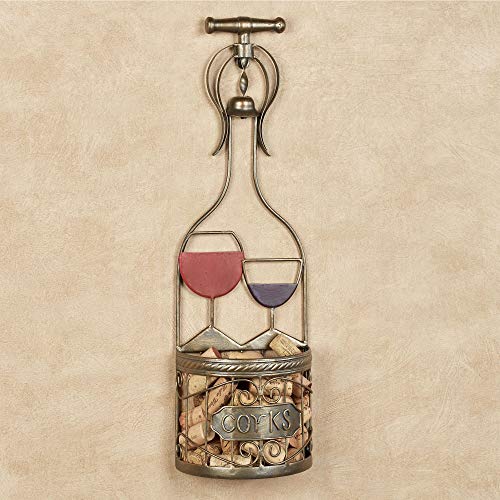 Touch of Class Charming Wine Cork Holder - Metal - Bronze, Red, Purple - Wall Decor for Kitchen, Dining Room, Bar, Restaurant, Man Cave - Connoisseurs' Stopper Collection