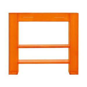 storage newspaper baskets acrylic home fireplace porch table decoration cabinet studio display rack office floor three-story bookshelf (color : orange, size : 10595cm)