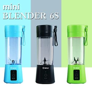 BLITZIT Portable Blender, Personal Size Blender Shakes and Smoothies Mini Jucier Cup USB Rechargeable Battery Strong Power Ice Blender Mixer Home Office Sports (BLUE)