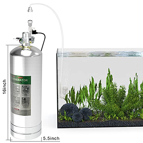 MagTool 4L Aquarium CO2 Generator System Carbon Dioxide Reactor Kit with Regulator and Needle Valve (4L with Solenoid)