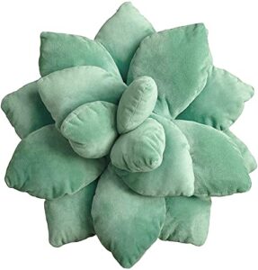 tyison 3d succulents cactus pillow, cute succulents, for garden or green lovers baby green plant throw pillows for bedroom room home decoration novelty plush cushion