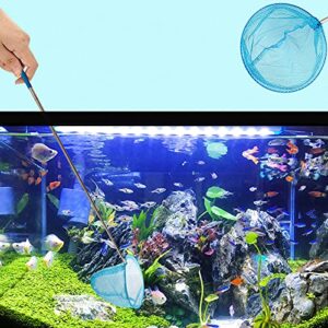 BKDMZZMY Fish Tank Plants, Small Artificial Aquarium Plants with Extendable Fish Net Fake Aquatic Plants Accessories Fish Tank Decorations, Realistic Plastic Aquarium Plants Safe for Fish (8+1PCS)