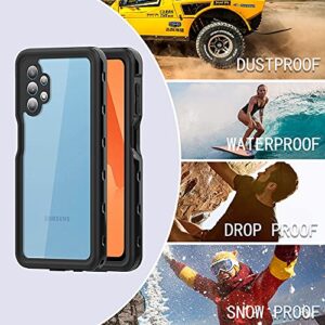 Samsung Galaxy A32 5G Waterproof Case with Built-in Screen Protector Dustproof Shockproof Drop Proof Case, Rugged Full Body Underwater Protective Cover for Samsung Galaxy A32 5G (Black)