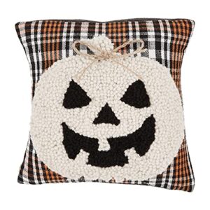 mud pie halloween mini hook pillow, pumpkin