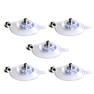 m5 screw suction cup hook,diameter 1.6 inch diameter clear pvc threaded suction cup with screw cap nut,5 pcs,(m5 - d 4 cm)