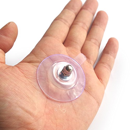 M5 Screw Suction Cup Hook,Diameter 1.6 Inch Diameter Clear PVC Threaded Suction Cup with Screw Cap Nut,5 PCS,(M5 - D 4 cm)