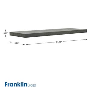 Franklin Brass S43794Z-527-W Solid Wood Shelf, Grey Wood Stain, Single