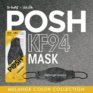 [Pack of 10] Posh KF94 Mask - Melange Licorice (C05) (MADE IN KOREA)