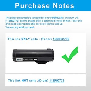 LCL Remanufactured Toner Cartridge Replacement for Xerox 106R02736 106R02738 3655 14400 Pages WorkCentre 3655 3655i 3655I/X 3655S (1-Pack Black)