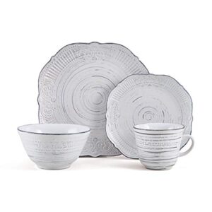 Pfaltzgraff Isabella 16 Piece Dinnerware Set, Gray