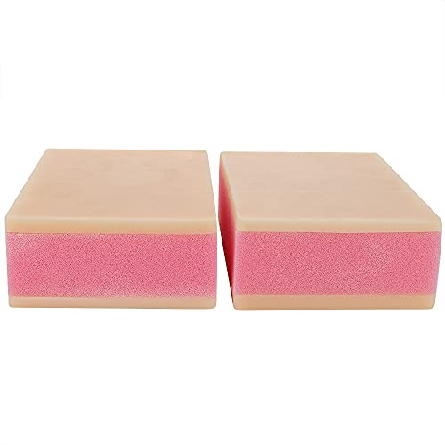 2 Pack Silicone Sponge Human Skin Injection Pad Training Model, Nurse Student Practice