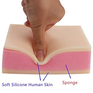 2 Pack Silicone Sponge Human Skin Injection Pad Training Model, Nurse Student Practice