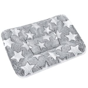 catadog small animal bed mat, soft & warm, suitable for guinea pig, hamster, rabbit, rat and bearded dragon (x-large(13.3''x9.4''), star grey)