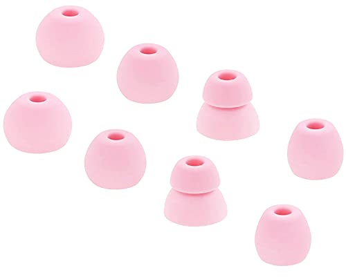 JNSA Replacement Eartips Earbuds Tips Compatible with Powerbeats Pro Beats Wireless Earphone Headphones Earbuds Tips,4 Pairs, Pink (Powerbspro)