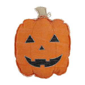 mud pie pumpkin pillow, 1 count (pack of 1), orange