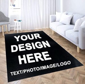 custom rug with logo, personalized rugs and mats pictures for home decorative, customized area rug bedroom carpet full color print (60x40 in)